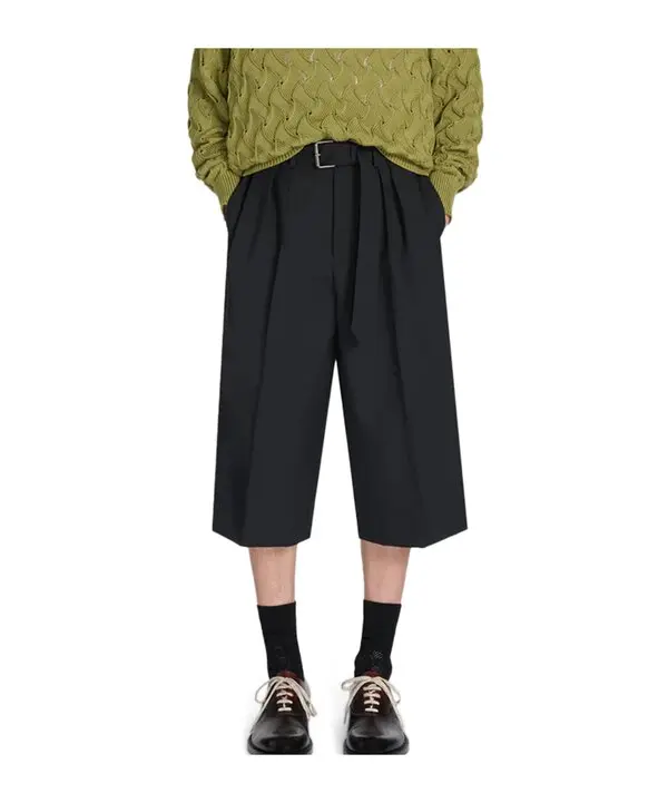 Dries Van Noten Belted Pleated Shorts