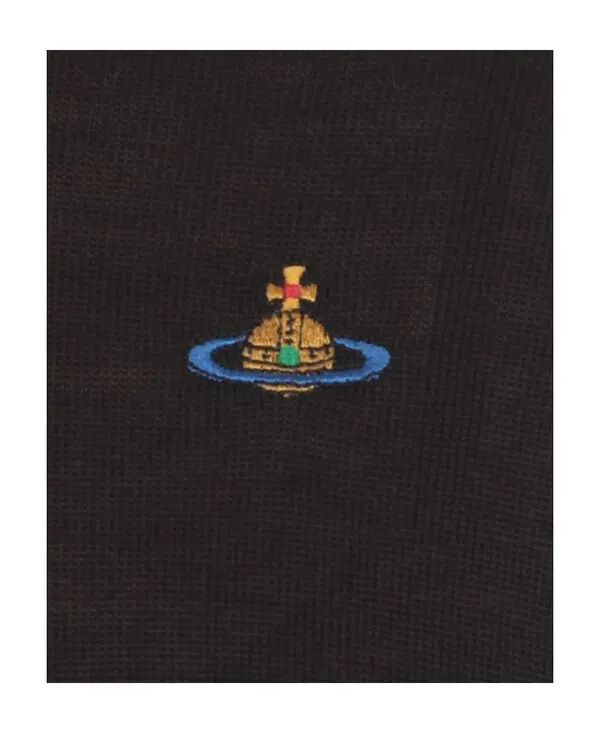 VIVIENNE WESTWOOD Orb Embroidered Knit Pullover - Black