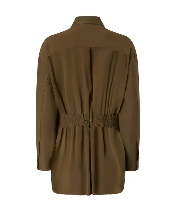 Pinko Long Sleeve Button-up Jacket With Flap Pockets