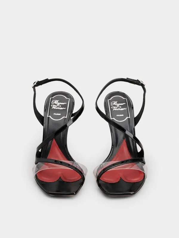 ROGER VIVIER I Love Vivier" Pvc And Patent Leather Sandals
