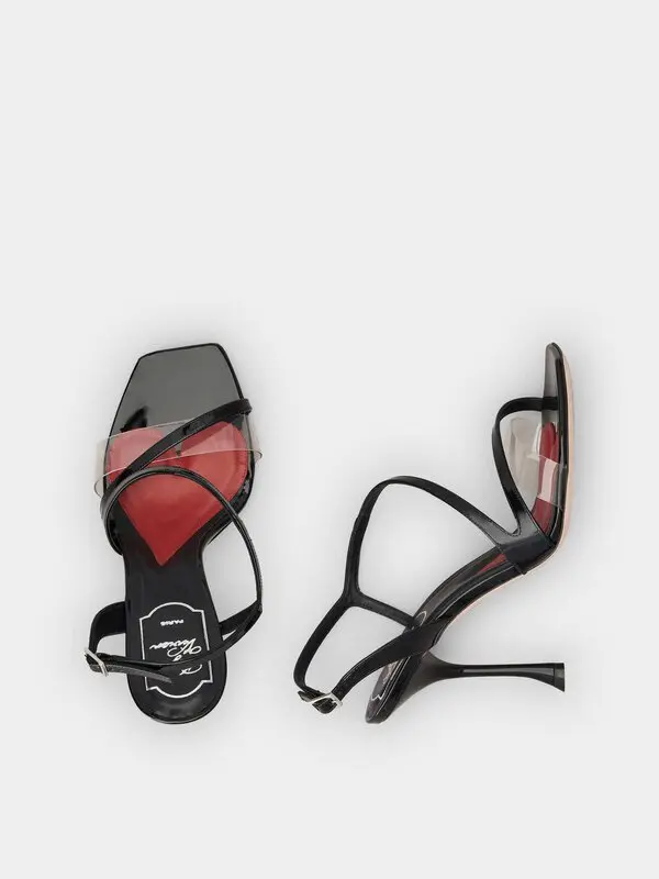 ROGER VIVIER I Love Vivier" Pvc And Patent Leather Sandals