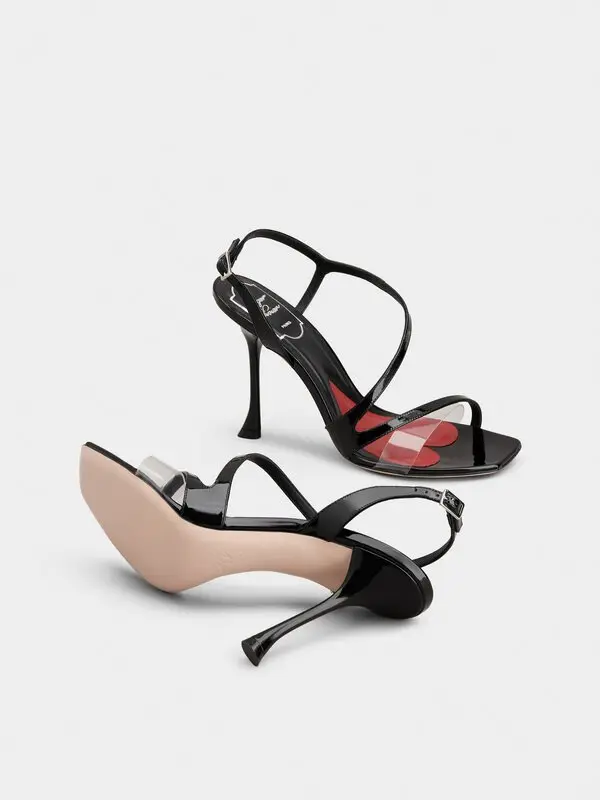 ROGER VIVIER I Love Vivier" Pvc And Patent Leather Sandals