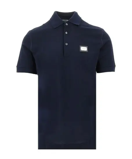 Dolce & Gabbana Dolce Gabbana Logo Plaque Polo Shirt