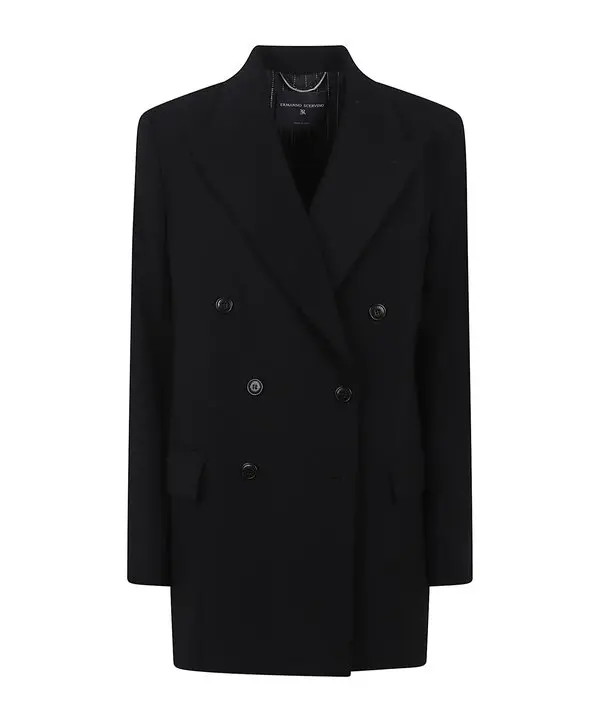 Ermanno Scervino Double-breasted Jacket - Black