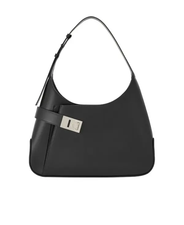 FERRAGAMO Gancini Buckle Hobo Bag