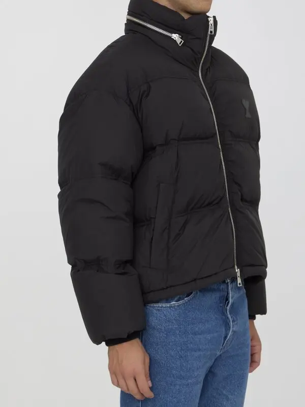 AMI Paris De Coeur Quilted Puffer Jacket - Black