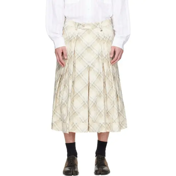 VIVIENNE WESTWOOD Pleated Check Midi Skirt