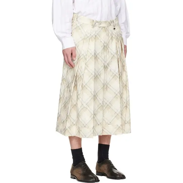 VIVIENNE WESTWOOD Pleated Check Midi Skirt