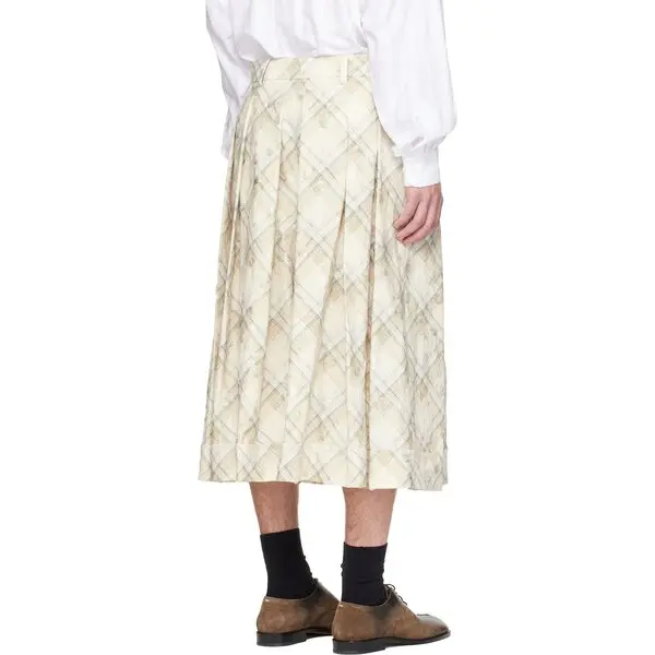 VIVIENNE WESTWOOD Pleated Check Midi Skirt