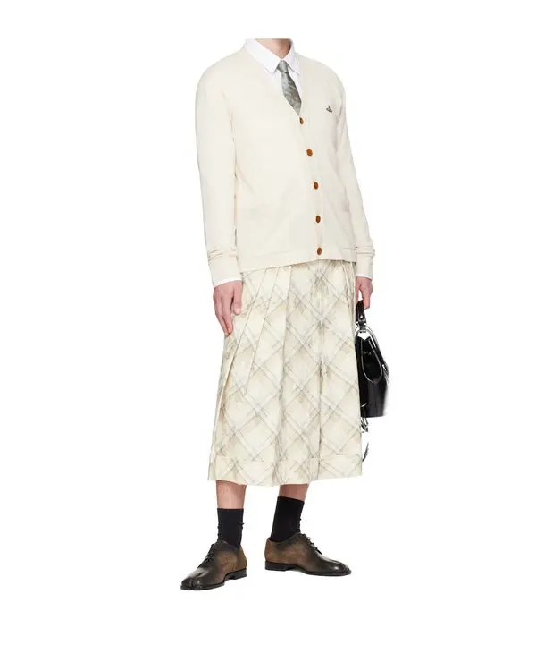 VIVIENNE WESTWOOD Pleated Check Midi Skirt