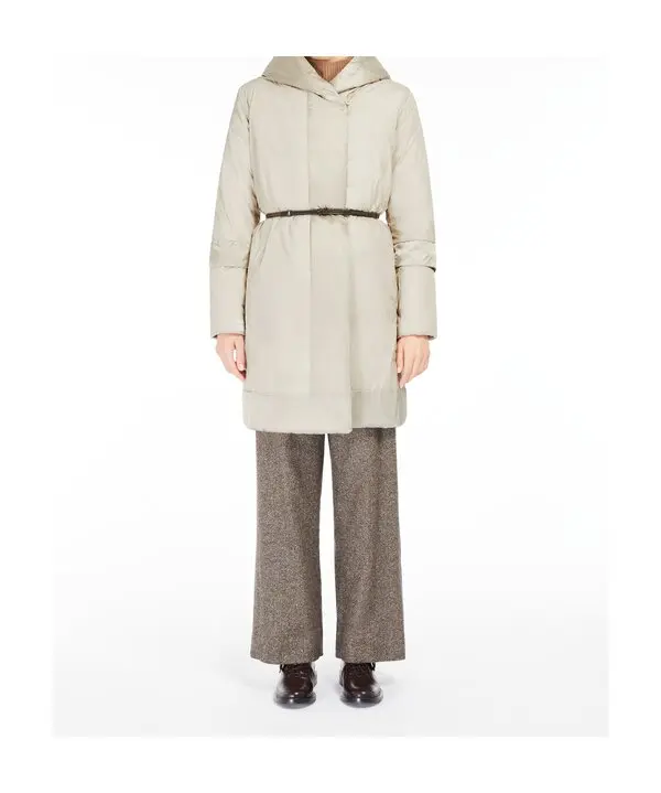 Max Mara Novef Quilted Down Coat - Nude