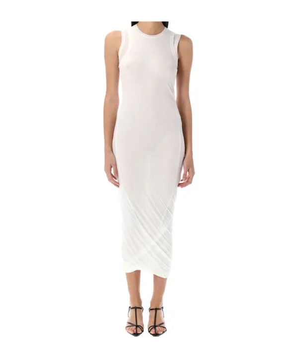 JIL SANDER Crewneck Sleeveless Midi Dress