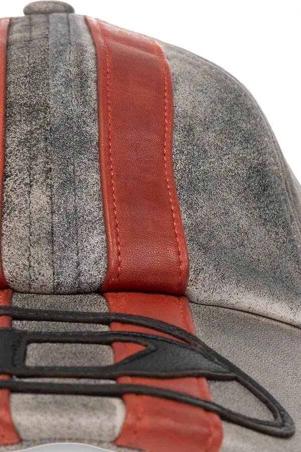 DIESEL® C-olav Logo-patch Leather Baseball Cap