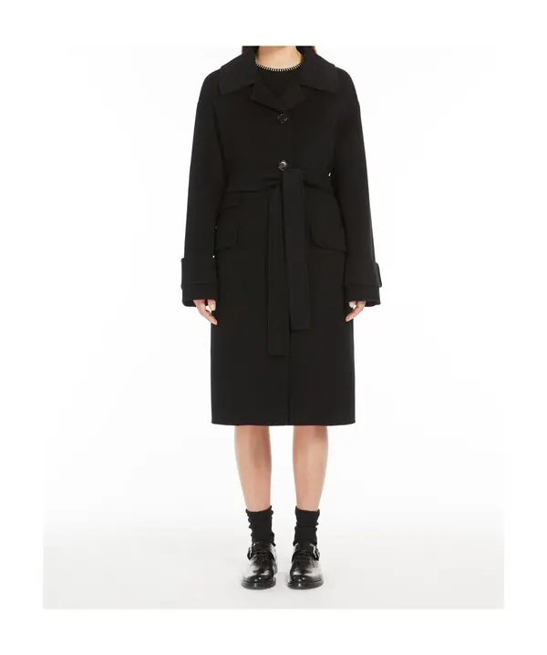 Max Mara Carla Belted Coat - Black