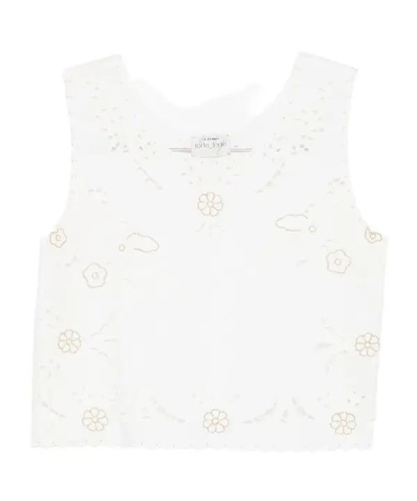 FORTE_FORTE Sleeveless Embroidered Top