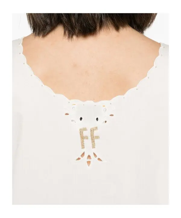 FORTE_FORTE Sleeveless Embroidered Top
