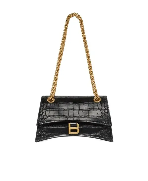 Balenciaga Crush Small Shoulder Bag - Black