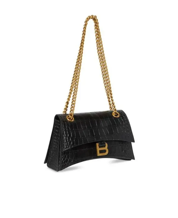 Balenciaga Crush Small Shoulder Bag - Black