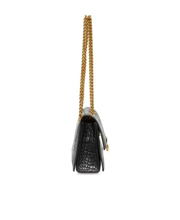 Balenciaga Crush Small Shoulder Bag - Black