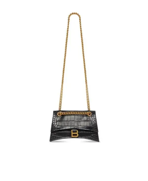 Balenciaga Crush Small Shoulder Bag - Black