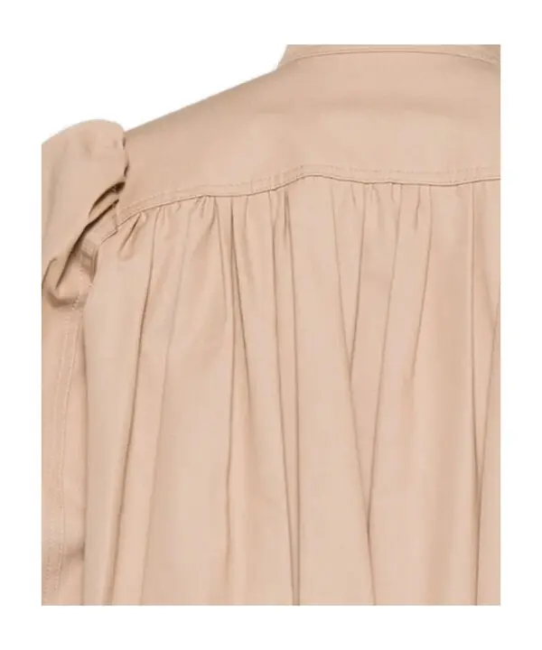 Chloé Gathered Boule Jacket In Organic Cotton - Nude