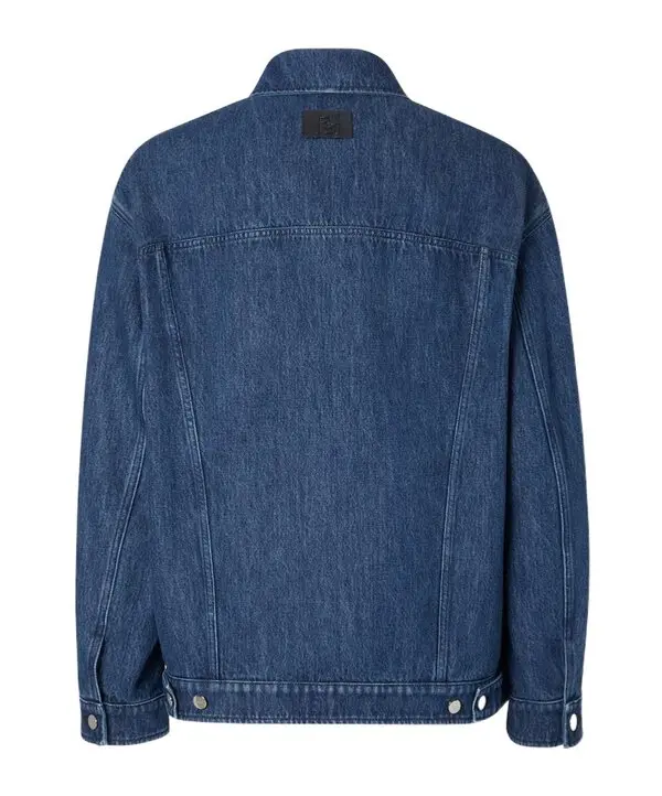 Fendi Collared Button-up Denim Jacket