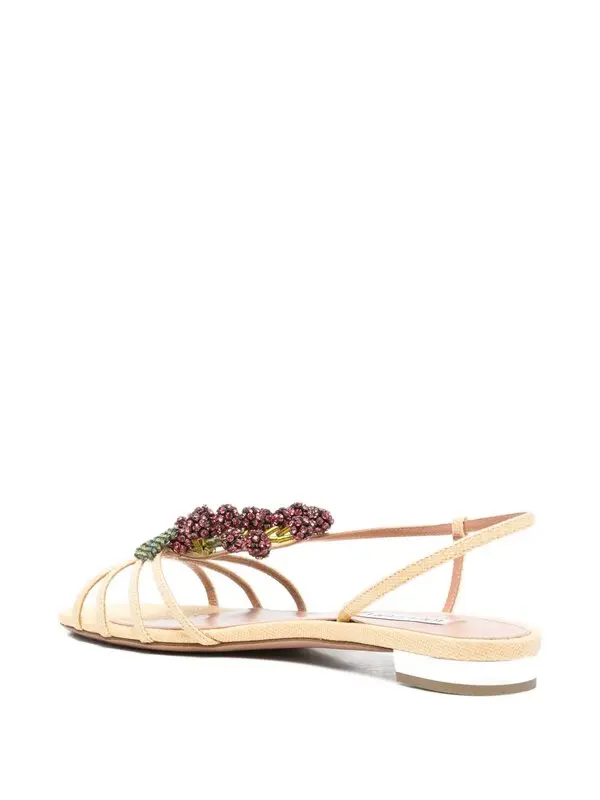 AQUAZZURA Embellished Open-toe Sandals
