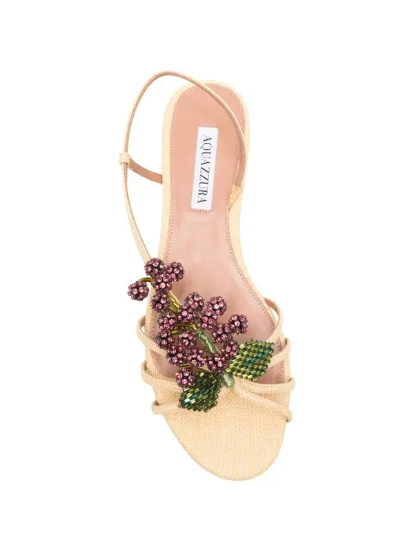 AQUAZZURA Embellished Open-toe Sandals