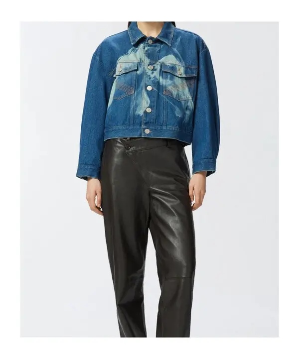 Pinko Horse Print Denim Jacket - Dark Blue