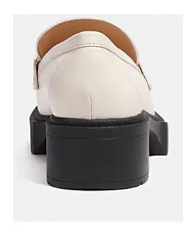 COACH Leah Chunky Loafers With Logo Detailing - Leather/chalk