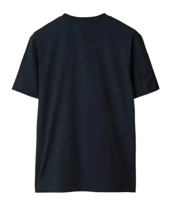 Burberry Logo Embroidered Slim-fit T-shirt - Navy Blue
