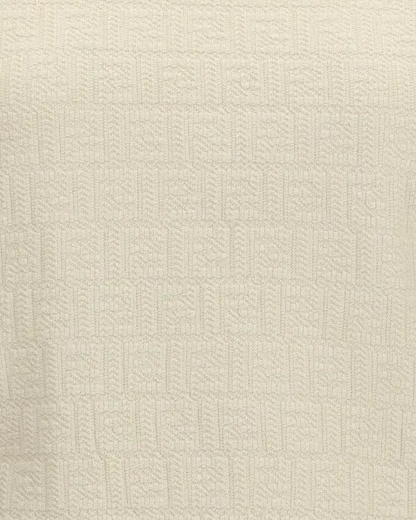 Fendi Ff Jacquard Short-sleeved Jumper - Light Beige
