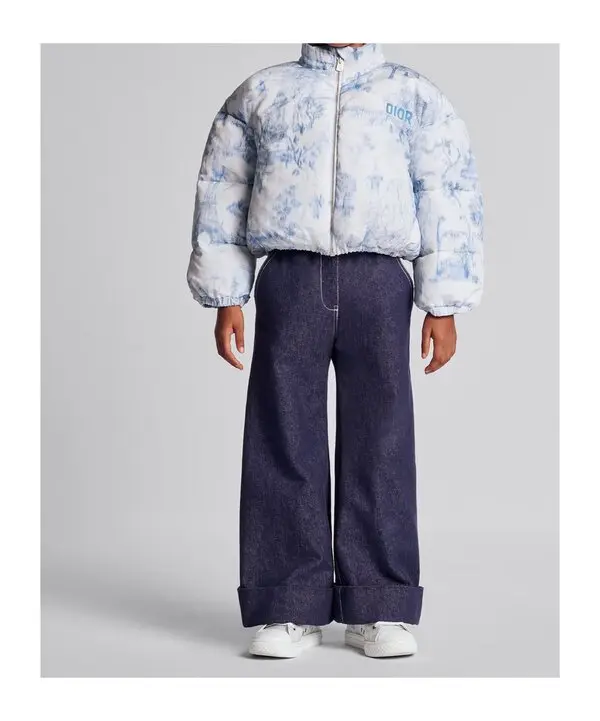 Dior Baby Button Detailed Wide Leg Jeans