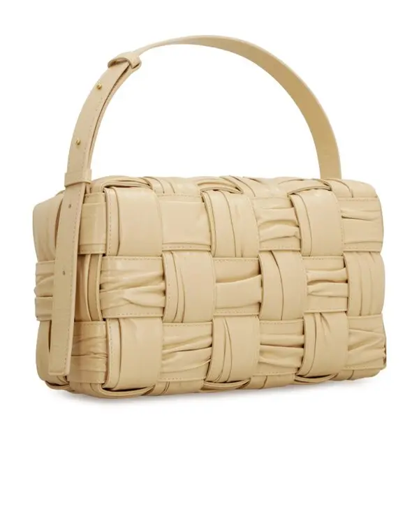 Bottega Veneta Brick Cassette Knitted Detail Shoulder Bag