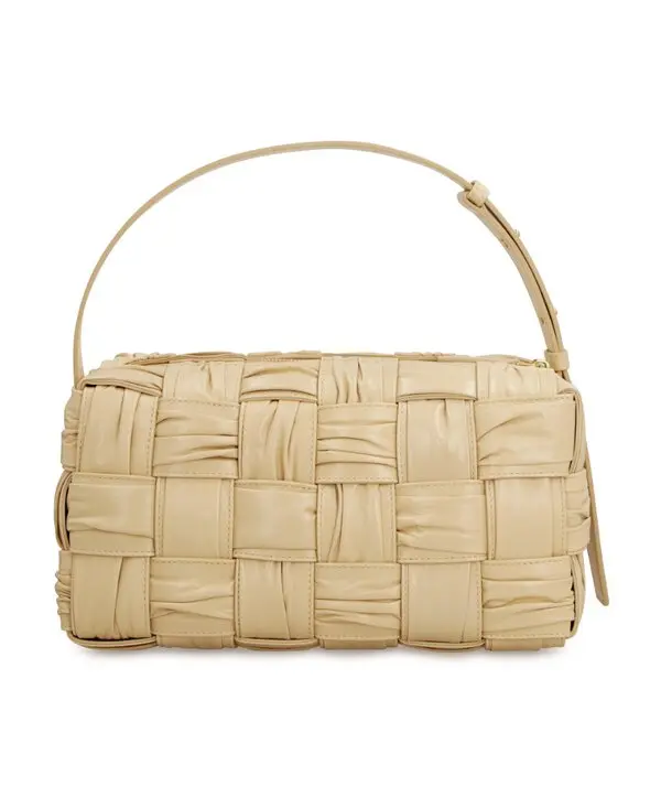 Bottega Veneta Brick Cassette Knitted Detail Shoulder Bag