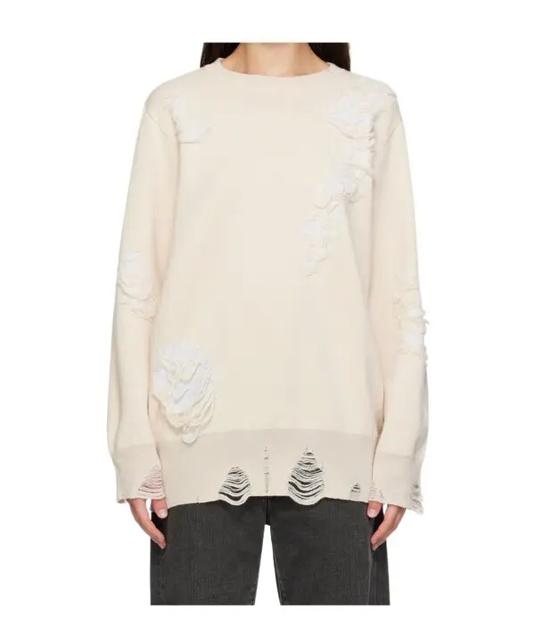MAISON MARGIELA Distressed Crewneck Sweatshirt