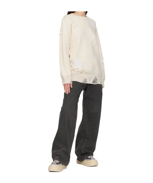 MAISON MARGIELA Distressed Crewneck Sweatshirt