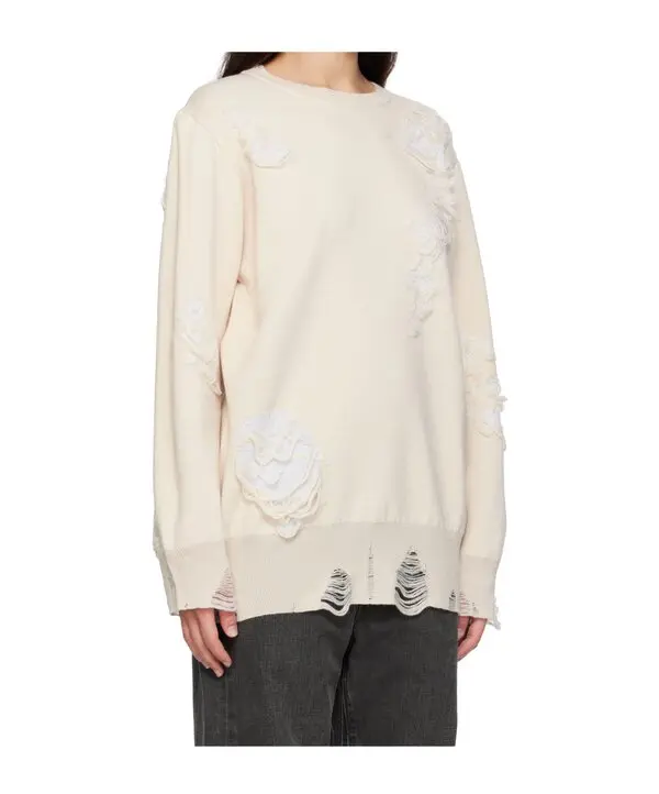 MAISON MARGIELA Distressed Crewneck Sweatshirt