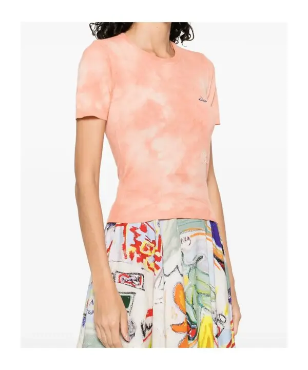 VIVIENNE WESTWOOD Orb Embroidered T-shirt - Pink