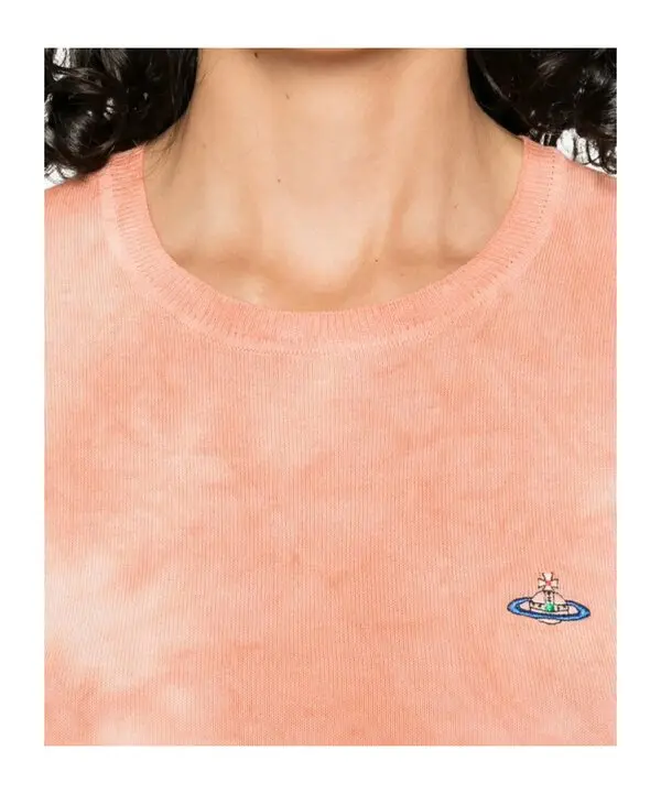 VIVIENNE WESTWOOD Orb Embroidered T-shirt - Pink