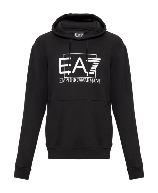 EA7 Logo-print Drawstring Hoodie