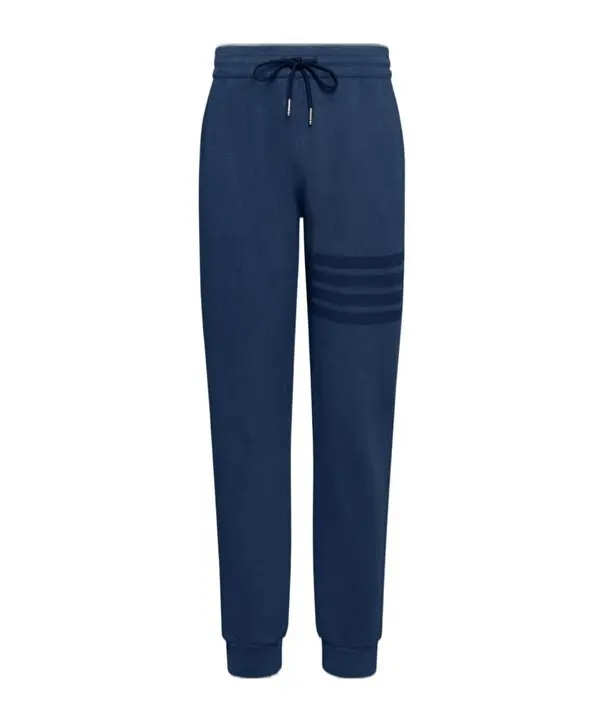 Thom Browne Solid Loopback Overdyed 4-bar Sweatpants - Navy Blue