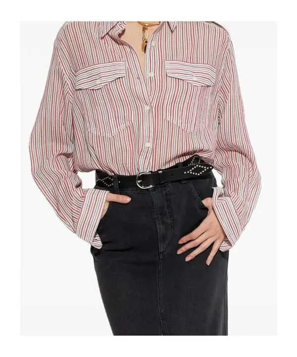 Isabel Marant Étoile Nath Striped Tie-front Shirt - Pink