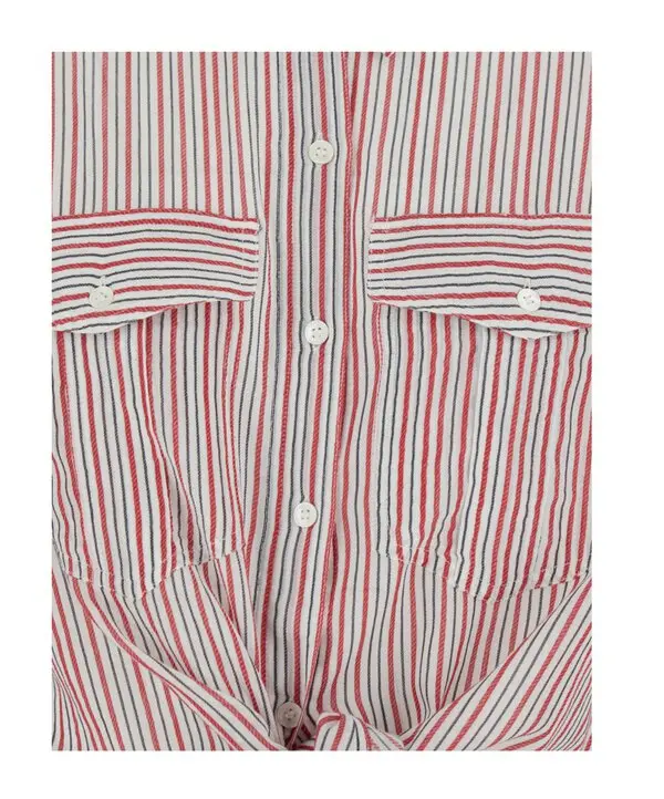 Isabel Marant Étoile Nath Striped Tie-front Shirt - Pink