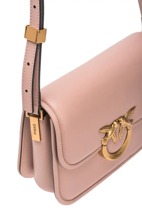 Pinko Love Birds Foldover Shoulder Bag - Pink