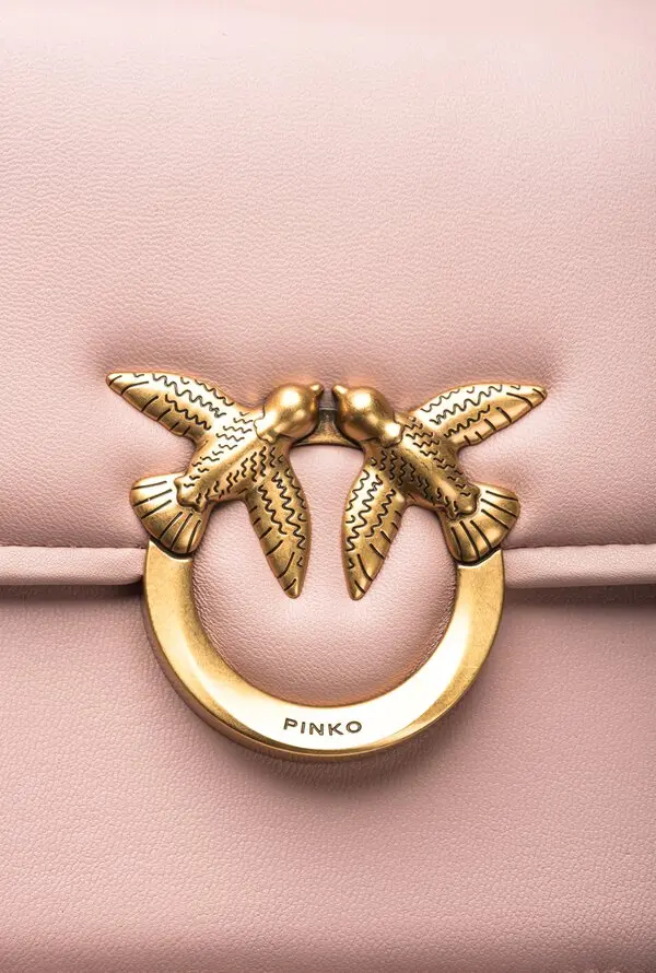 Pinko Love Birds Foldover Shoulder Bag - Pink