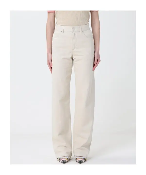 Fendi Logo Detailed Straight-leg Jeans - Light Brown