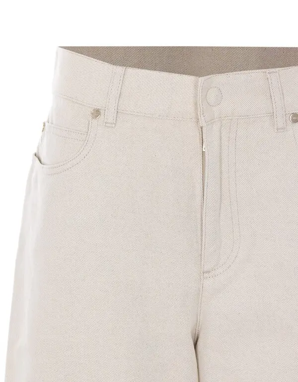 Fendi Logo Detailed Straight-leg Jeans - Light Brown