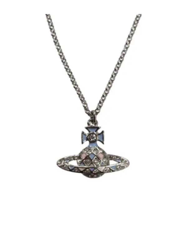VIVIENNE WESTWOOD Saturn Pendant Necklace - Gray