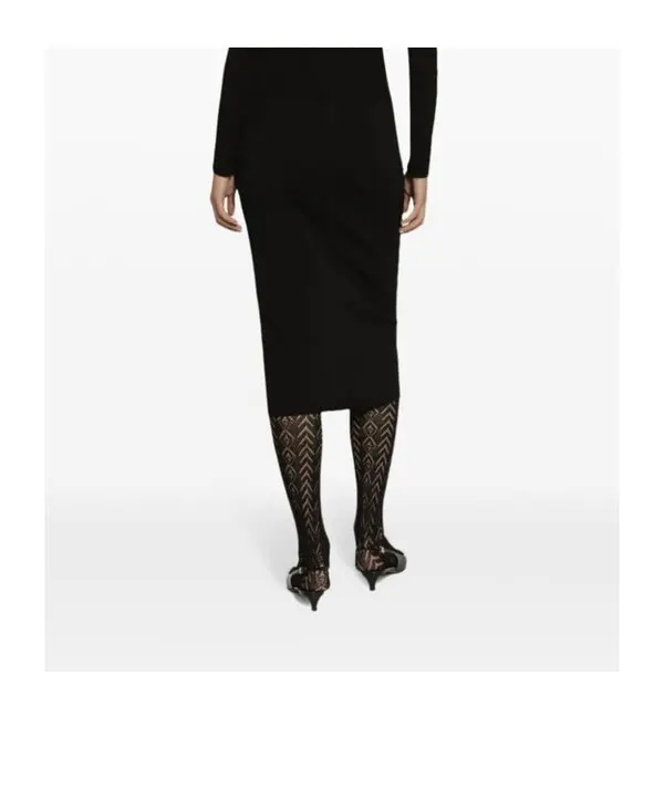 Dolce & Gabbana Dg Plaque Knit Pencil Skirt